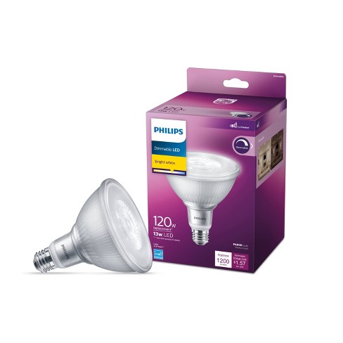 Philips Led 120w Bright White Par38 1p: Dimmable Outdoor Flood Light ...