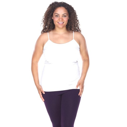 Women's Plus Size Tank Top White One Size Fits Most Plus - White Mark ...