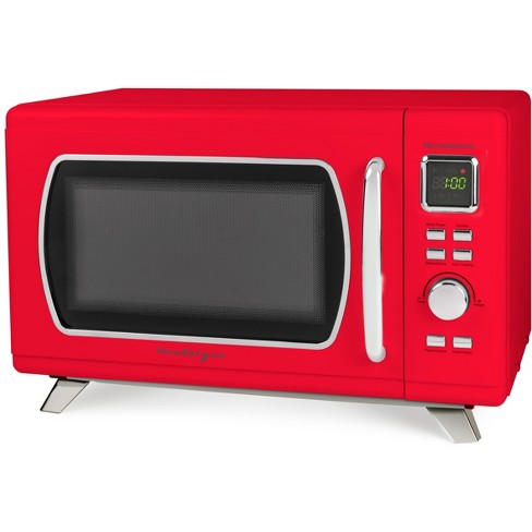 Nostalgia Mid-century Retro 0.9 Cu. Ft. Microwave, Red : Target