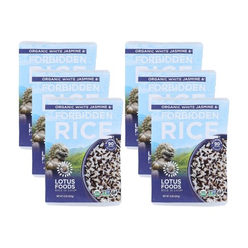 Lotus Foods Organic White Jasmine & Forbidden Rice Blend - Case Of 6/8 ...