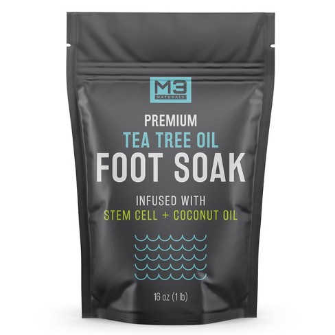 Tea Tree Oil Foot Soak, M3 Naturals, Stem Cell & Coconut Oil, 16oz : Target