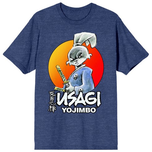 Usagi Yojimbo Miyamoto Character Art Crew Neck Short Sleeve Navy ...