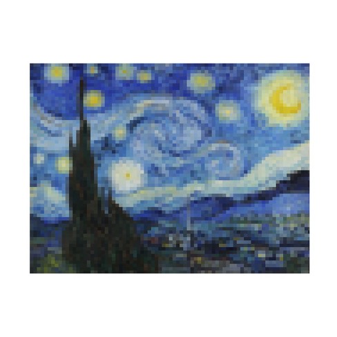 Vincent Van Gogh Pixelated Starry Night Canvas Art : Target