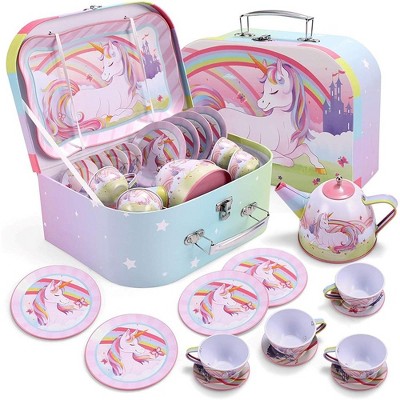 Joyfy Kid Tea Set, Unicorn Tea Set For Toddlers, Tea Party Pretend Play ...