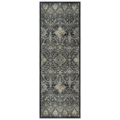 Gertmenian Crystal Print Tanis Traditional Bohemian Black Polyester ...