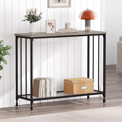 Whizmax Console Table, Sofa Tables Narrow Entryway Table With Glass ...