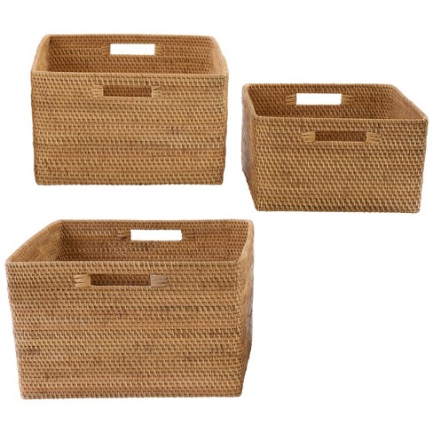 Park Designs Rattan Baskets Set Of 3 : Target