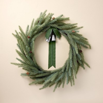 24" Faux Mixed Eucalyptus Wreath - Hearth & Hand™ With Magnolia: Indoor ...