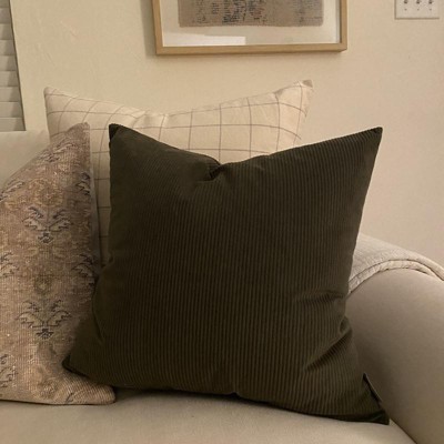 18"x18" Solid Ribbed Textured Square Throw Pillow - Freshmint : Target