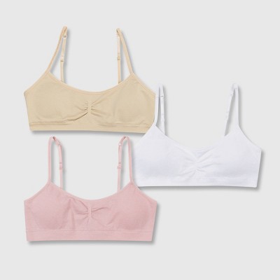 Hanes Girls' 2 + 1 Seamless Bra - Pink M : Target