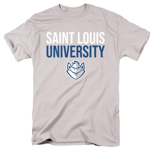 Saint Louis University Official Stacked Unisex Adult T-shirt, Charcoal ...