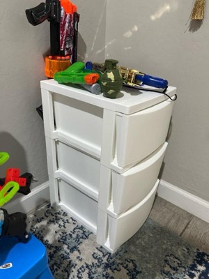 Iris 3 Drawer Plastic Storage Chests White : Target
