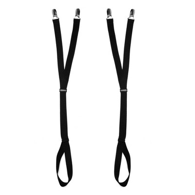 Ctm Men's Elastic 3/4 Inch Dress Straight Sock Garter Shirt Stays ...