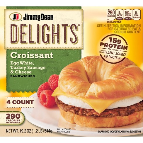 Jimmy Dean Delights Turkey Sausage, Egg Whites, & Cheese Frozen ...
