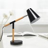 Wooden Pivot Desk Lamp Black - Simple Designs : Target