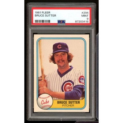 Bruce Sutter Card 1981 Fleer #294 PSA 9 : Target