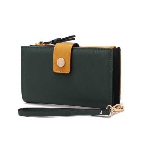 Mkf Collection Solene Women’s Wristlet Wallet By Mia K - Olive Mustard ...