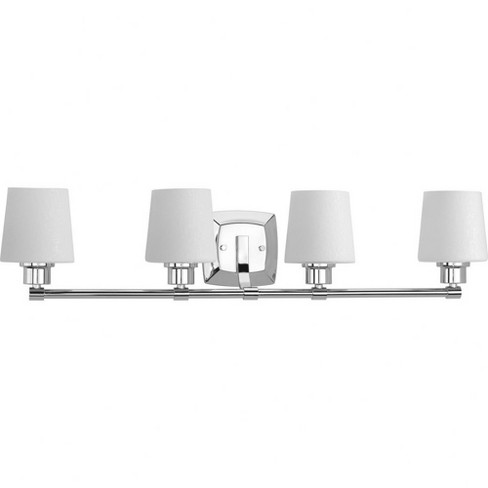 Progress Lighting Glance 4-light Bath Vanity, Polished Chrome, Etched ...