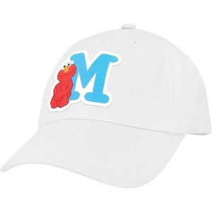 Sesame Street Elmo Kids Toddler Cap with Initial (M) White, Toddler ...