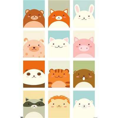 Trends International Kawaii - Furry Friends Framed Wall Poster Prints ...