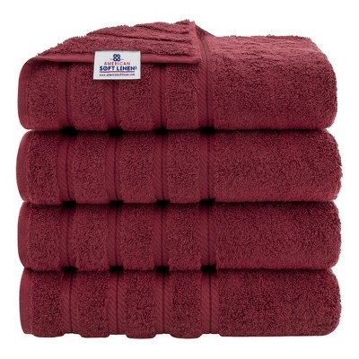 American Soft Linen 6 Piece Towel Set, 100% Cotton Bath Towels For ...
