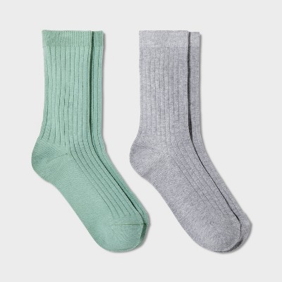 Women's Lightweight Ribbed Striped 3pk Crew Socks - Universal Thread ...