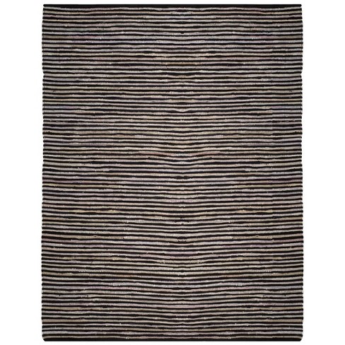 Rag Rug Rar130 Hand Woven Indoor Area Rug - Black/multi - 8'x10 ...