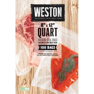 Weston Vacuum Sealer Bags Quart Size 100ct 30-0101-w : Target