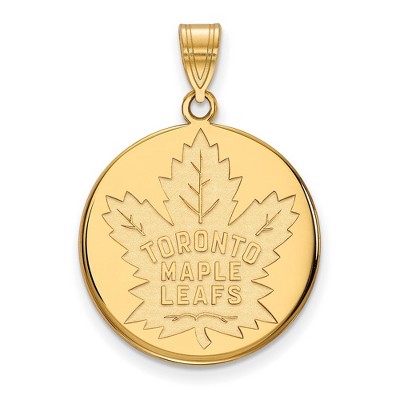 Black Bow Jewelry 14k Yellow Gold Toronto Maple Leafs Nhl Large Pendant ...