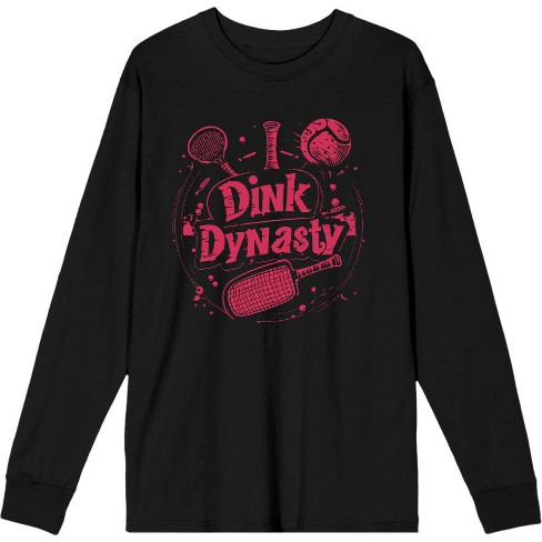 Pickleball "dink Dynasty" Adult Crew Neck Long Sleeve Tee : Target