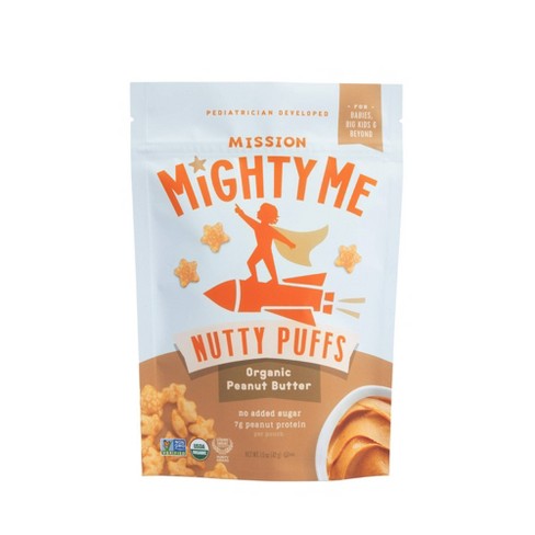 Mission Mightyme Nutty Puffs Baby Snacks - Organic Peanut Butter - 1 ...