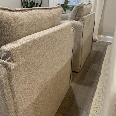 Berea Slouchy Lounge Chair With French Seams Linen - Threshold™ : Target
