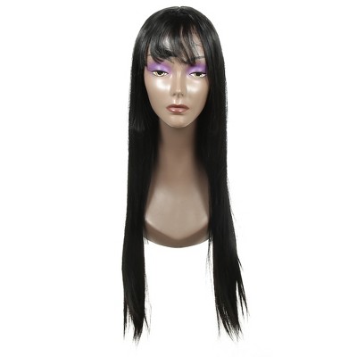 Unique Bargains Women Human Hair Wigs 30" With Wig Cap : Target