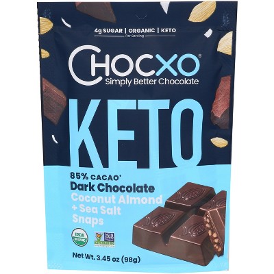 Chocxo Dark Chocolate Coconut Almond + Sea Salt Snaps - Case Of 6 - 3. ...