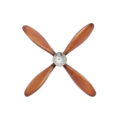 Metal Airplane Propeller 4 Blade Wall Decor With Aviation Detailing ...