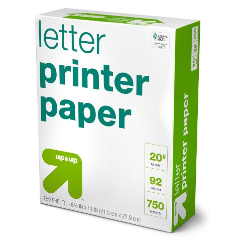 Printer Paper Letter Size 20lb 750ct White - Up&Up™ : Target
