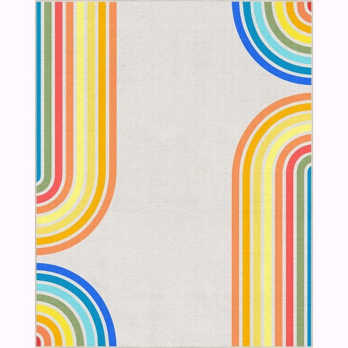 Well Woven Geometric Modern Washable 7'10" X 9'10" Area Rug - Multi ...