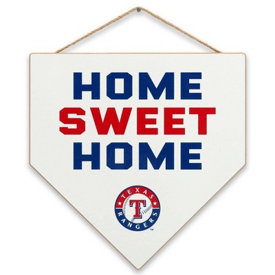 MLB Texas Rangers Home Sweet Home Hanging Wood Wall Decor : Target