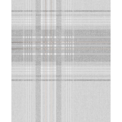 Rhea Plaid Grey Wallpaper : Target