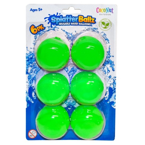 Splatterballz Reusable Water Balloons Expansion Pack (6-pack) - Green ...