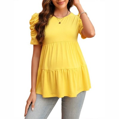Maternity Tops for Pregnancy Maternity Shirts Womens Puff Sleeve ...