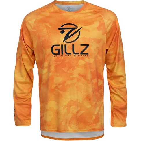 Gillz Contender Series Burnt Uv Long Sleeve T-shirt - Sun Orange : Target