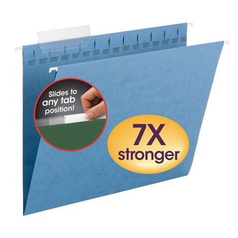 Smead Tuff Hanging File Folder With Easy Slide Tab, 1/3-cut Sliding Tab ...