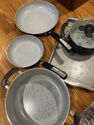 Farberware Disney Bon Voyage 7pc Ceramic Nonstick Cookware Set Blue ...