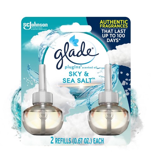 Glade Plugins Scented Oil Air Freshener Refills - Sky & Sea Salt - 1.34 ...