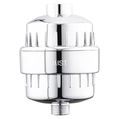 Water Softening Chrome Shower Filter 2 Filter Cartridges 15 Stage Filtration System - Mist : Target
