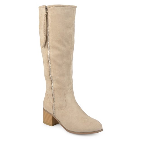 Journee Collection Womens Sanora Wide Calf Stacked Heel Riding Boots ...