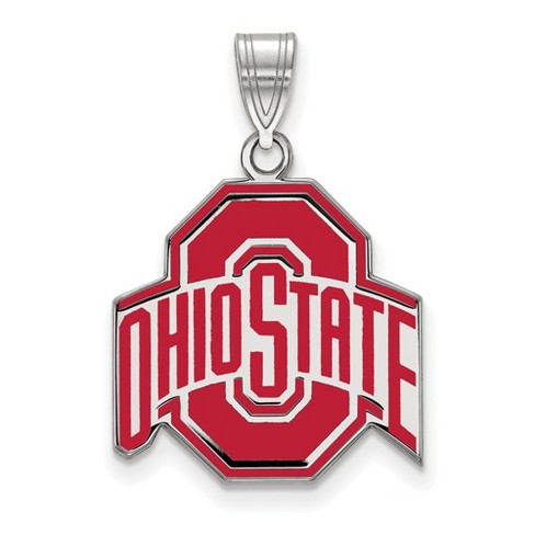 Black Bow Jewelry Sterling Silver Ohio State Buckeyes Ncaa Large ...