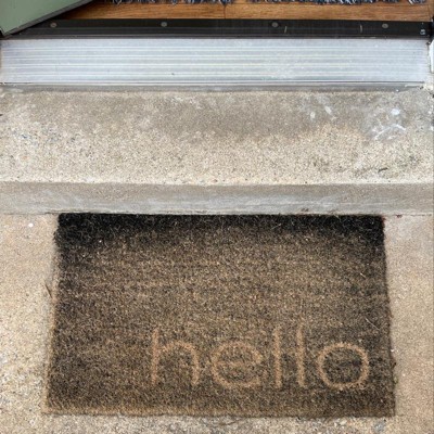 1'6"x2'6"/18"x30" Hello Doormat Black - Project 62™ : Target