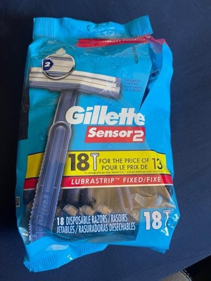 Gillette Sensor2 Base Fixed Head Men's Disposable Razors - 18ct : Target